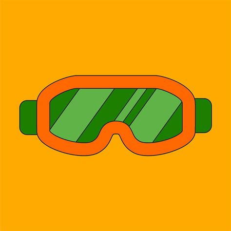 평면 디자인 스키 고글 벡터 아이콘 Eps Ai Uidownload