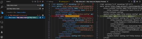 anypoint code builder mulesoft vscode acb workbench editorassociations search bar