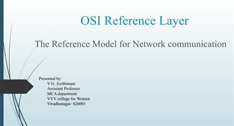 Osi Reference Model And The Tcp Ip Reference Model Ppt
