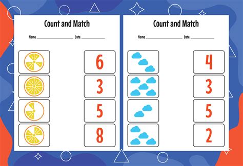 Count And Match With The Correct Number Matching Education Game Count How Many Items And