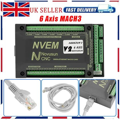 6 axis 200khz nvem ethernet port mach3 cnc stepper motor motion controller new £105 49 picclick uk