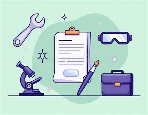 Depicts Various Tools And Equipment Associated With Scientific Research And Laboratory Work