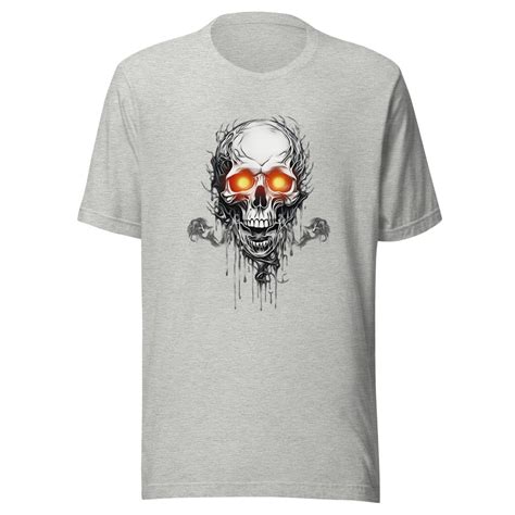 The B Hyve Red Eye Smokey Skull Unisex Tee Crowdmade