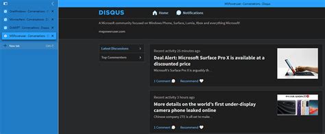 This Is What Microsofts Vertical Tabbed Pwa Ui For Edge Looks Like