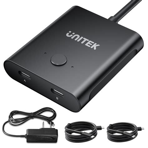 Unitek Bi Directional Usb C Switcher 1 In 2 Out2 In 1 Out Usb Switch Selector 2 Computers Share