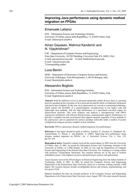 Pdf Improving Java Performance Using Dynamic Method Migration On Fpgas