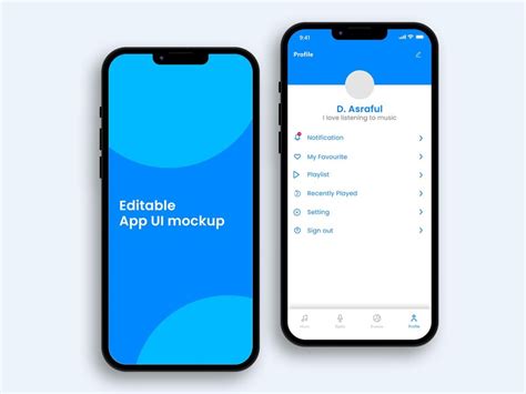 스마트폰 앱 Ui 프레젠테이션 목업 프리미엄 Psd 파일