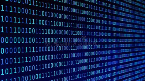 01 Or Binary Numbers On The Computer Screen On Monitor Matrix