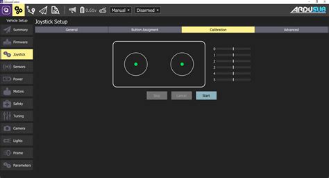 Joystick Setup Page · Gitbook