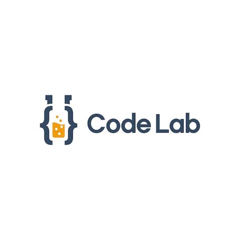 Código Con Diseño De Logotipo De Tubo De Laboratorio Vector Premium