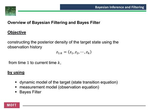 Bayesian Inference And Filtering PPT