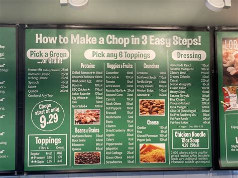 Chop Stop Menu Full Menu Update 2025
