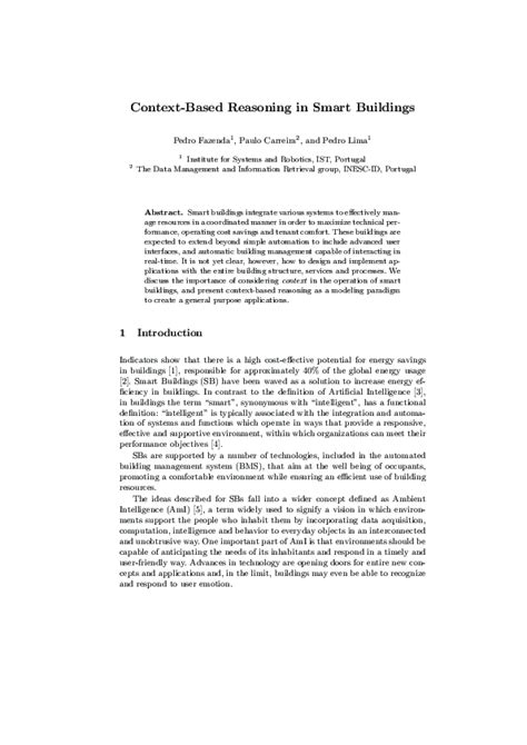 pdf context based reasoning in smart buildings