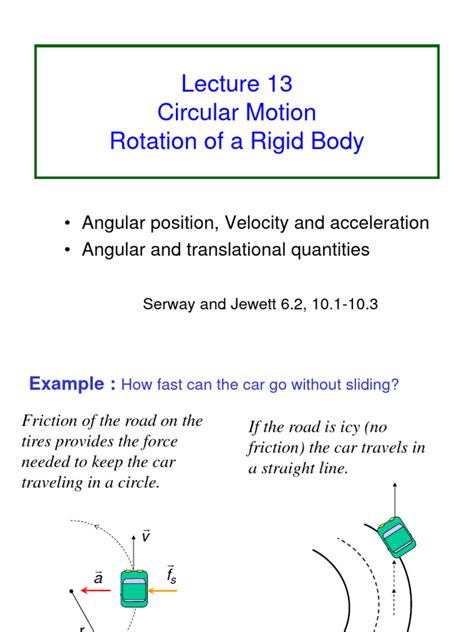 Lecture13 Module 3 Circular Motion Rotational Motion Ave1 Pdf Rotation Around A Fixed Axis