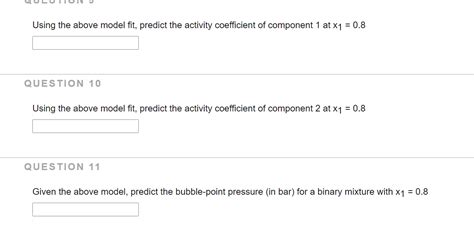 solved question 5 given the following vle data for a binary