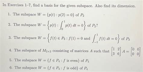 Solved In Exercises Find A Basis For The Given Chegg