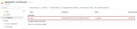 Unable To Import Pfx Certificate From Azure Key Vault Into Azure App Service When Using Rbac