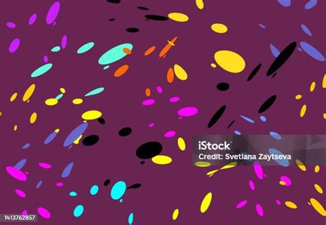 여러 가지 색상의 다른 방울이 보라색 배경에 튀어 나옵니다 벡터 배경 기이함에 대한 스톡 벡터 아트 및 기타 이미지 기이함 낙서 드로잉 낙서 패턴 Istock