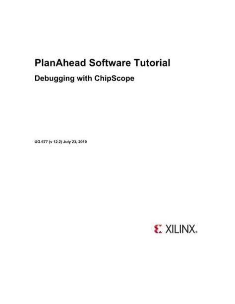 Xilinx Planahead Software Tutorial Debugging With Chipscope