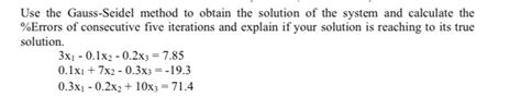 gauss seidel code in python bxetheperfect