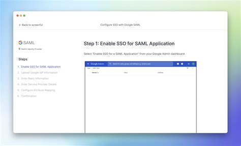 how to enable single sign on sso screenful guide