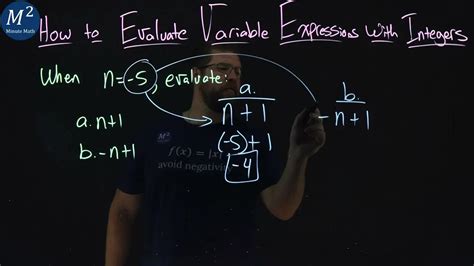 How To Evaluate Variable Expressions With Integers Part 2 Of 4 When N 5 Evaluate N1 And N1