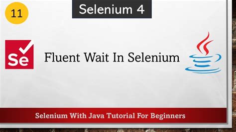 11 Fluentwait In Selenium Selenium Waits Selenium Webdriver Tutorial For Beginners Youtube