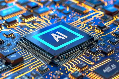 Premium Photo Ai Microchips On A Circuit Board Advanced Technology Integration Artificial