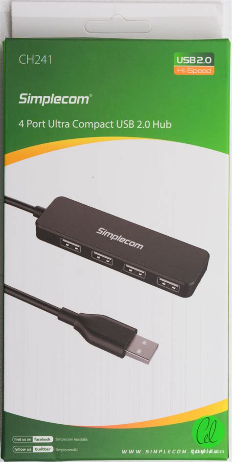 USB Hub Port Compact Stuck On Stationery