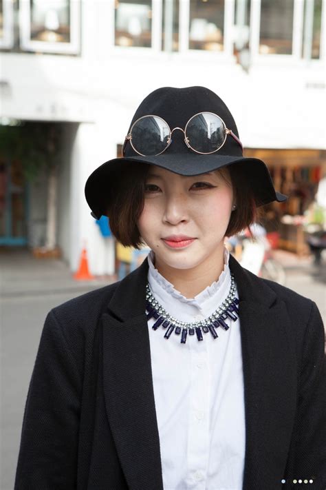 길거리 헤어스타일 보브단발 모자코디 2014년 여자 헤어스타일 홍대 길거리 봄 패션스타일 2014년 여자 헤어스타일