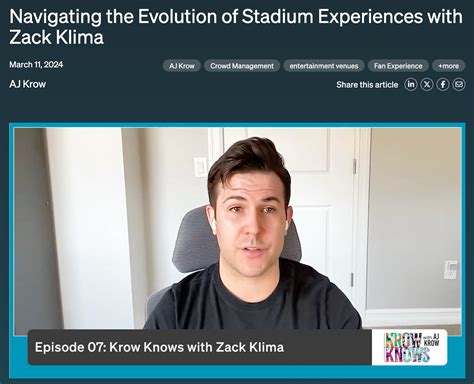 Navigating The Evolution Of Stadium Experiences With Zack Klima