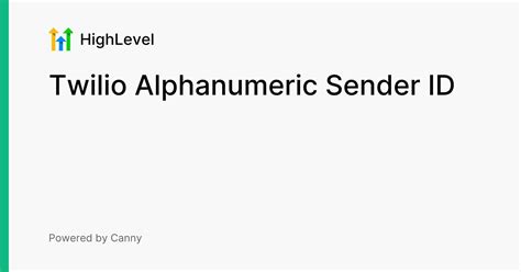 Twilio Alphanumeric Sender Id Voters Highlevel