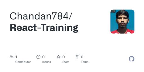 Github Chandan React Training