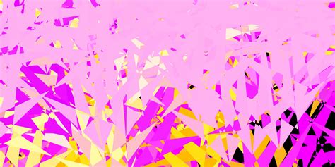 Light Pink Yellow Vector Backdrop With Triangles Lines 1985927 Vector Art At Vecteezy