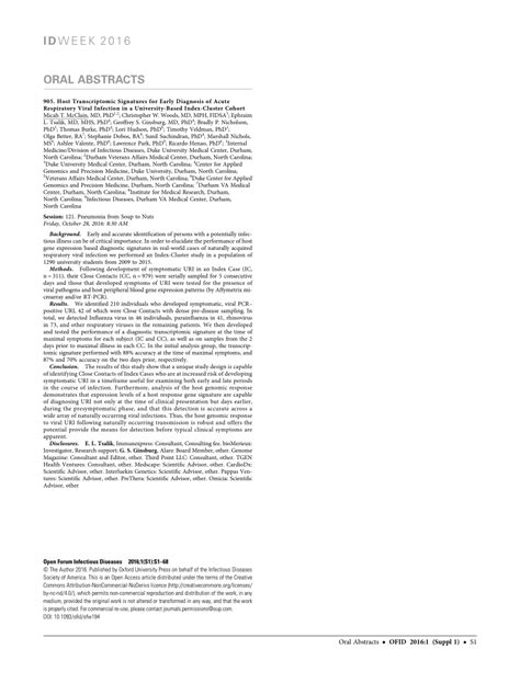 Pdf Host Transcriptomic Signatures For Early Diagnosis Of Acute Respiratory Viral Infection In