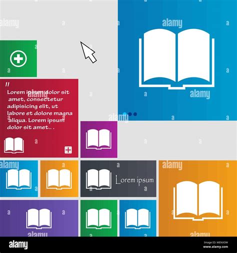 Book Icon Sign Buttons Modern Interface Website Buttons With Cursor Pointer Vector