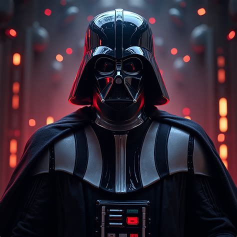 Intricate Symmetrical Portrait Of Darth Vader With Sci Fi Elements