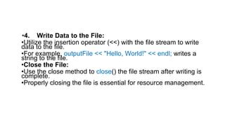 This File Is Related To C Files How To Write And Read From Files PPT