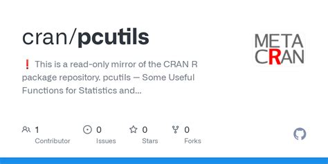 Github Cranpcutils Exclamation This Is A Read Only Mirror Of The Cran R Package Repository