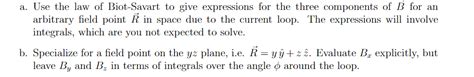 Solved Consider A Circular Loop Of Radius A Centered At The Chegg Com