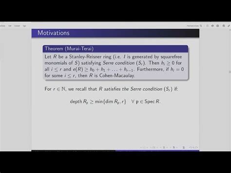 Free Video Singularities And Hilbert Functions From Ictp Mathematics Class Central