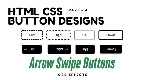 Html Css Button Designs Part 4 Arrow Swipe Buttons Css Button Hover