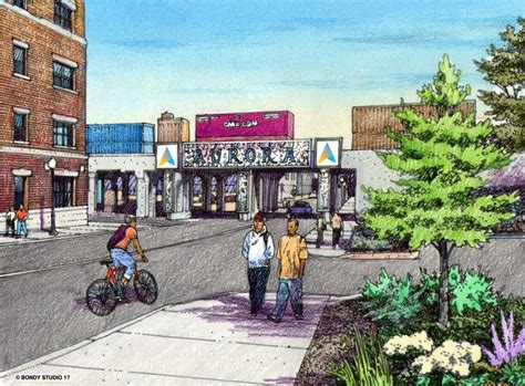 CMAP Aurora Streetscape View 11 Charrette Rendering By Bondy Studio
