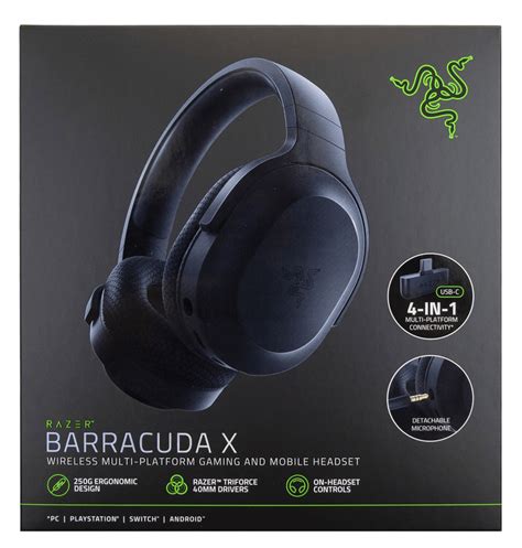 RAZER BARRACUDA X - WIRELESS MULTI-PLATFORM GAMING AND MOBILE HEADSET ...