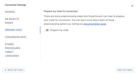 Snowconvert Ai Oracle Conversion Settings Snowflake Documentation