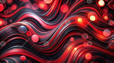 Dynamic Abstract Art Bold Black And Red Lines For Modern Home Decor Stock Illustration