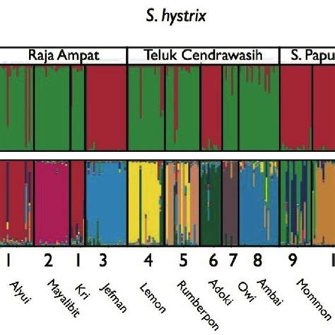 Results From Bayesian Assignment Methods Implemented In Structure And Download Scientific