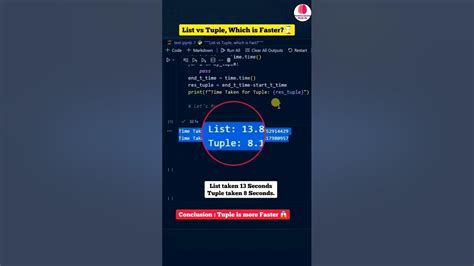 Python List Vs Tuple Which Is Faster 🚀 Shorts Python Asmr