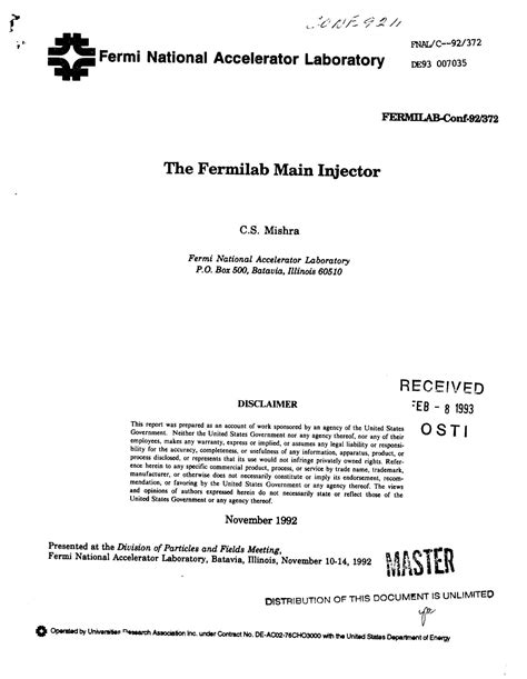 The Fermilab Main Injector Unt Digital Library