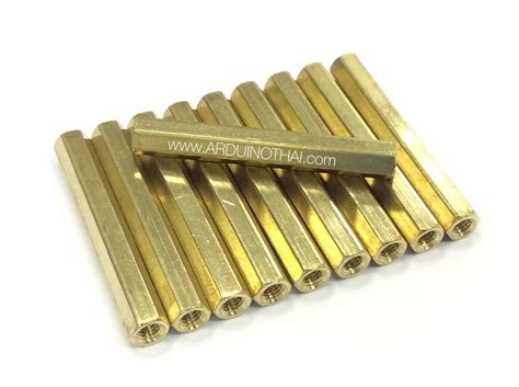 Pillars Nut M3 ชุดละ 10 ตัว น็อตตัวเมียทองเหลืองแบบยาว ขาย Arduino